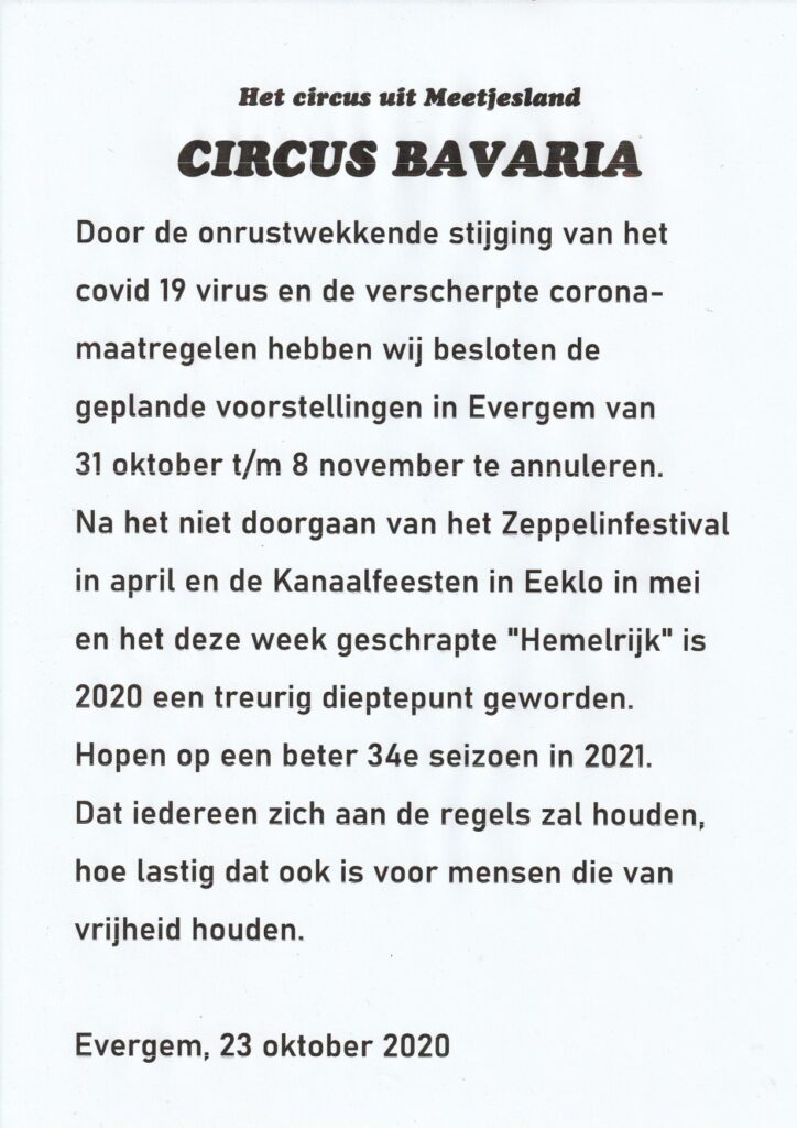 Circus Bavaria statement - Circusweb.nl